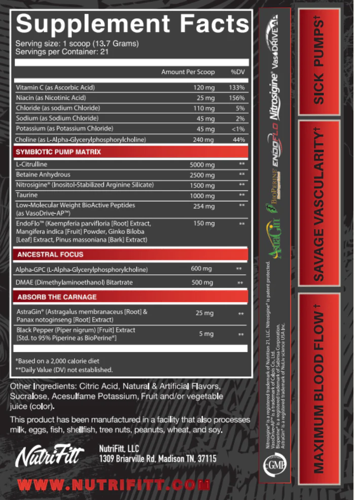 Nutrifitt: Carnage Pump – LSResearch