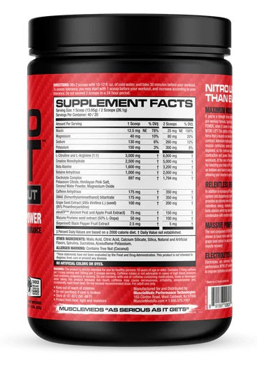 MuscleMeds: Nitro Lift Pre Workout – LSResearch