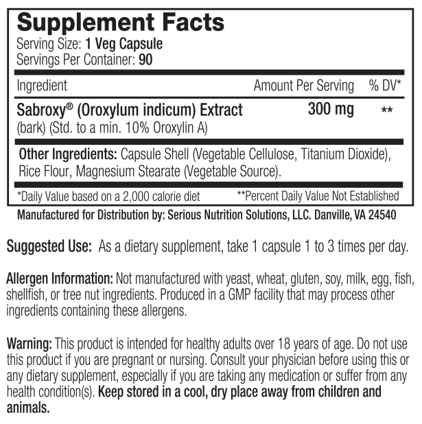 SNS: Sabroxy XT, 90 Capsules – LSResearch