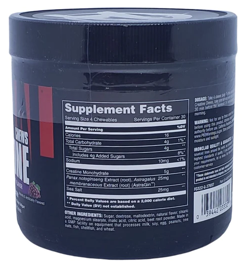 Universal: Animal Creatine Chews, 120 Tablets – LSResearch