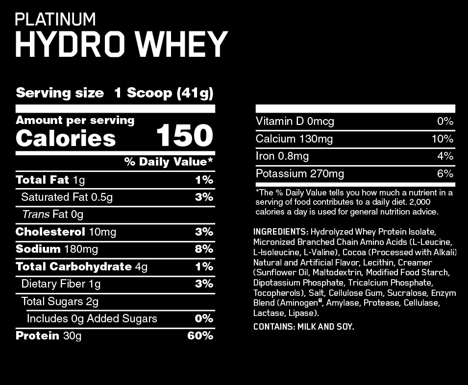 Optimum: Platinum Hydro Whey, 40 Servings – LSResearch